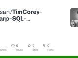 Github Bbosan Timcorey Csharp Sql Serverdataaccesstutorial