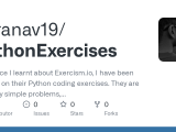 Github Apranav19 Pythonexercises Ever Since I Learnt About Exercism