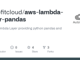 Github Autofitcloud Aws Lambda Layer Pandas Aws Lambda Layer