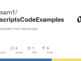 Github Searsam1 Alecscriptscodeexamples Code Examples From Alecscripts
