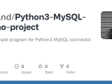 Github Vazand Python3 Mysql Demo Project An Example Program For