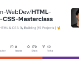 Github Huxn Webdev Html And Css Masterclass Master Html Css By