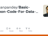 Github Aamanpandey Basic Python Code For Data Science