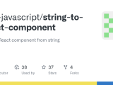 Github Dev Javascript String To React Component Create React