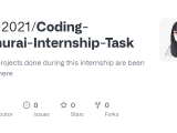 Github Heni2021 Coding Samurai Internship Task All The Projects Done