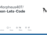 Github Themorpheus407 Python Lets Code