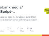 Github Clydebankmedia Javascript Quickstartguide All Of The Source
