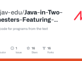 Github Mavjav Edu Java In Two Semesters Featuring Javafx Source Code