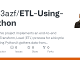 Github Mo3azf Etl Using Python About This Project Implements An End