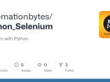 Github Automationbytes Python Selenium Selenium With Python