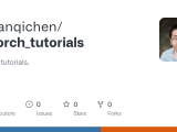 Github Chuanqichen Pytorch Tutorials Pytorch Tutorials