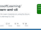 Github Microsoftlearning Mslearn Aml Cli Lab Files For Learn Modules