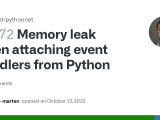 Memory Leak When Attaching Event Handlers From Python Issue 1972