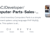 Github Samcjdeveloper Computer Parts Sales And Inventory System Using