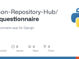 Github Python Repository Hub Fef Questionnaire A Questionnaire App