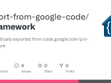 Github Import From Google Code X Framework Automatically Exported