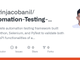 Github Austinjacobanil Automation Testing Framework Python A