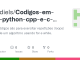 Github Dandiels Codigos Em Java Python Cpp E C Sharp Usando For E