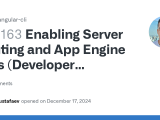 Enabling Server Routing And App Engine Apis Developer Preview In New