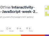Github Gu1ll0t1ne Interactivity With Javascript Week 2 Assignment