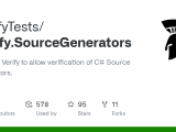 Github Verifytests Verify Sourcegenerators Extends Verify To Allow