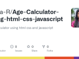 Github Oviya R Age Calculator Using Html Css Javascript Age