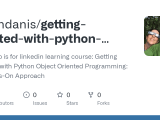 Github Deandanis Getting Started With Python Object Oriented