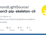 Github Diamondlightsource Python3 Pip Skeleton Cli The Cli For