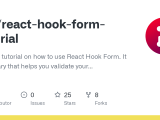 Github Fazt React Hook Form Tutorial This Is A Tutorial On How To