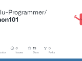Python101 Main Py At Main Hablu Programmer Python101 Github