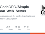 Simple Python Web Server Serv Py At Master Howcodeorg Simple Python