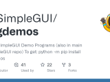 Github Pysimplegui Psgdemos The Pysimplegui Demo Programs Also In