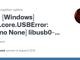 Windows Usb Core Usberror Errno None Libusb0 Dll Err Claim