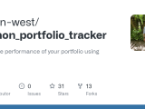 Github Julian West Python Portfolio Tracker Track The Performance Of