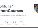 Github Robmulla Pythoncourses Projects From Python Courses And Research