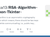 Github Setika13 Rsa Algorithm Python Tkinter Rsa Algorithm Is An