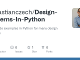 Github Sebastianczech Design Patterns In Python Own Code Examples In