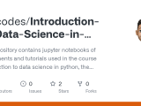 Github Abjcodes Introduction To Data Science In Python This