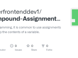 Github Peterfrontenddev1 Compound Assignment With Augmented Addition
