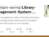 Github Shantam Verma Library Management System Java A Library