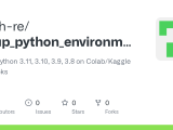 Github Thinh Re Setup Python Environments Setup Python 3 11 3 10 3