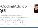 Github Bekcodingaddict Pyqt5 Pyqt Is A Set Of Python Bindings For