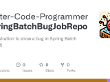 Github Master Code Programmer Springbatchbugjobrepo Demonstration To