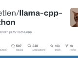 Github Abetlen Llama Cpp Python Python Bindings For Llama Cpp