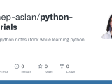 Github Zeynep Aslan Python Tutorials Turkish Python Notes I Took
