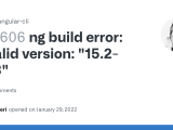 Ng Build Error Invalid Version 15 2 15 3 Issue 22606 Angular