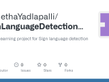 Github Vignethayadlapalli Signlanguagedetectiondeeplearningproject A