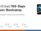 Github Kadirerbas 100 Days Python Bootcamp 100 Day Programming Camp