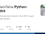 Github 0xislamtaha Python Rootkit Python Remote Administration Tool