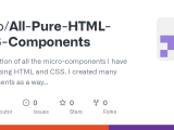Github Mxlb All Pure Html Css Components A Collection Of All The